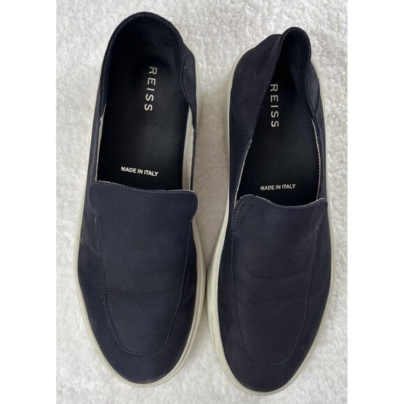Reiss | Shoes | Reiss Acer Loafers Mens Us Navy Nubuck Leather Italian ...